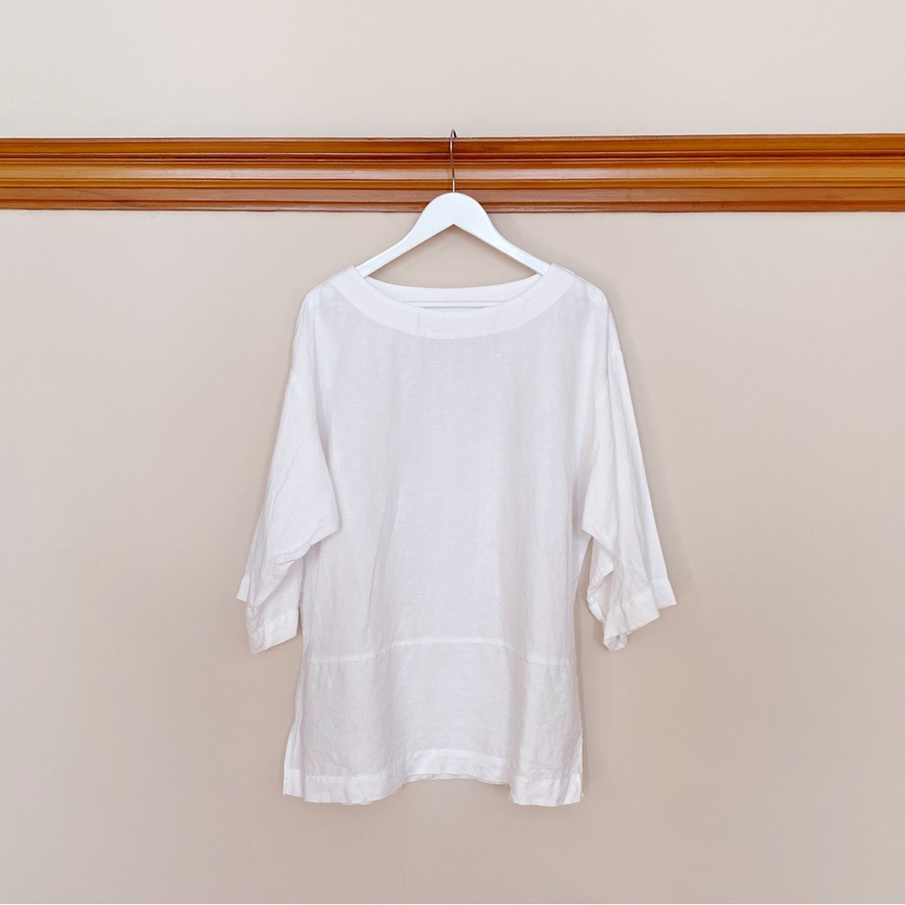 J.Jill Boatneck Linen Tunic Top - Gem